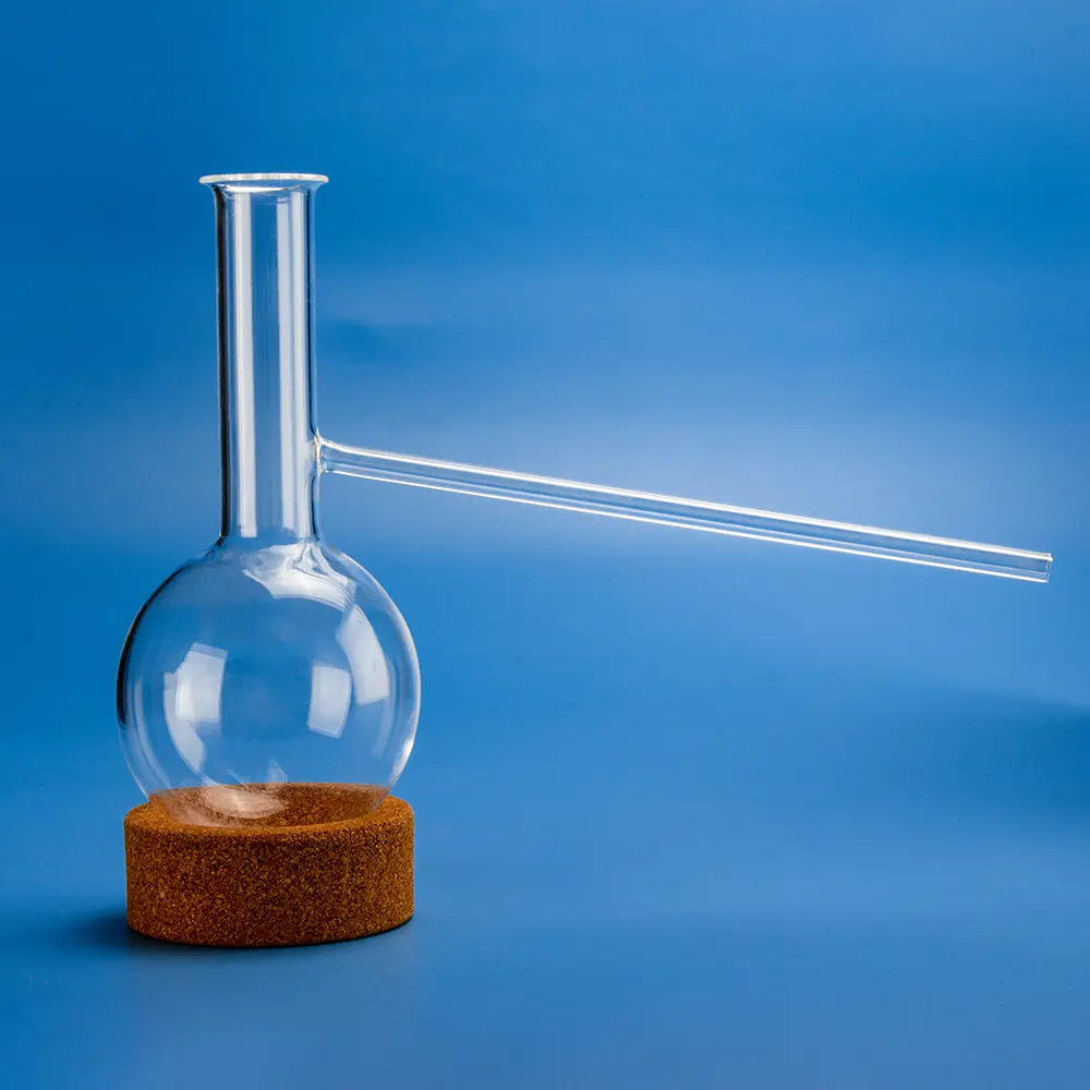 Quartz Distillation Flasks with Branch | For Lab & Petroleum Use