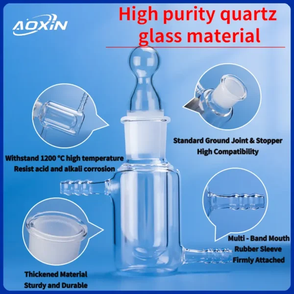 Jacketed Quartz Reactors | Precise Temperature Control Labware