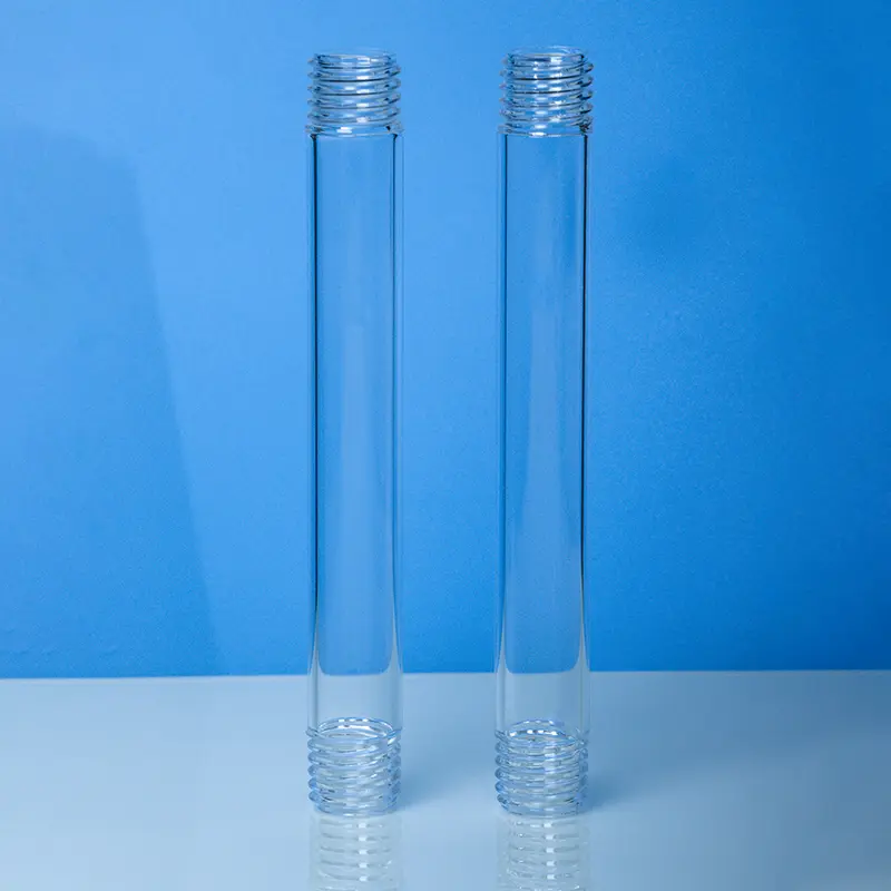 Custom Threaded Quartz Tubes | External Screw Threads (GL/NPT)